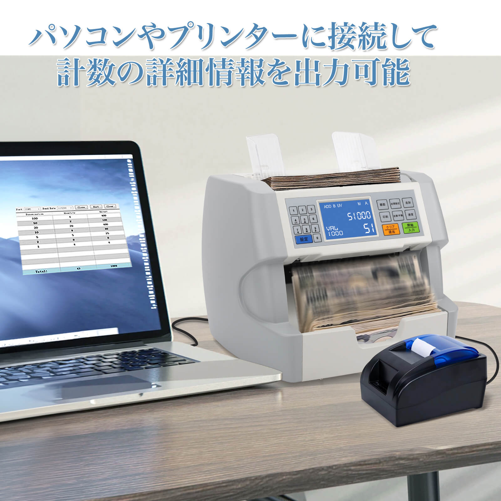 卓上型紙幣計数機M-30 | MORICASH